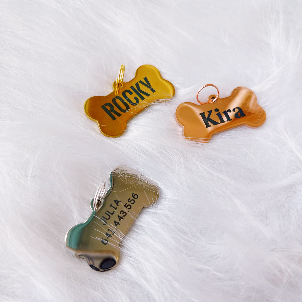 Placa personalizada para perro